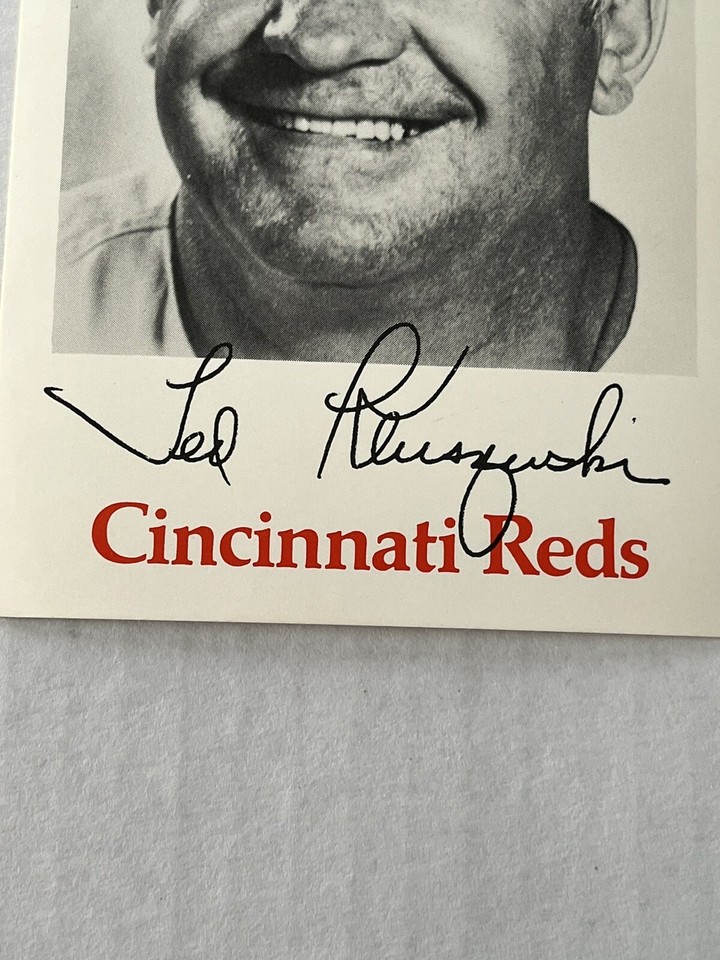 Ted Kluszewski Vintage 1970 Cincinnati Reds Baseball Team Issued 4x6 ...