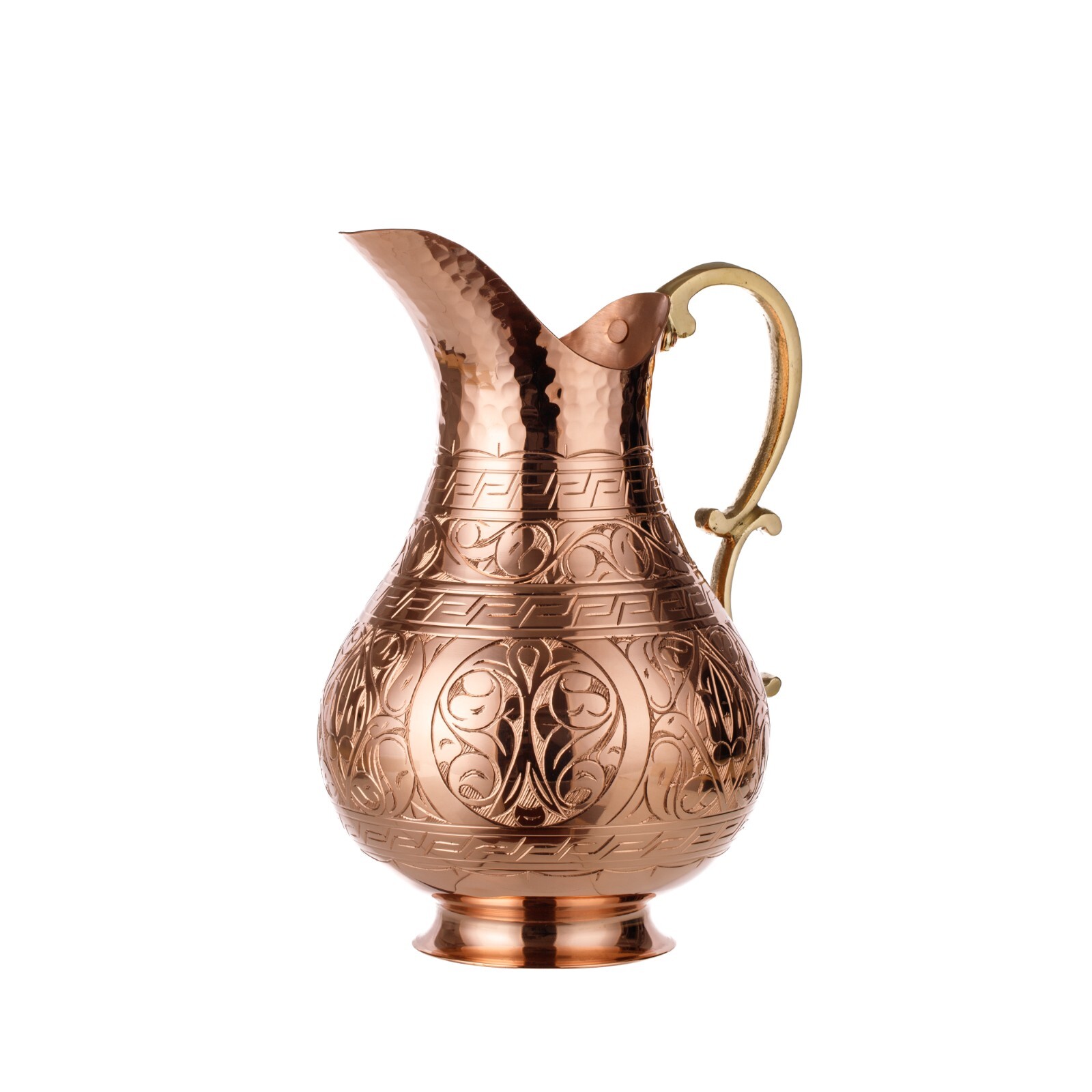 DEMMEX Handmade 1.2mm Thick Solid Copper Water Moscow Mule Pitcher Jug ...