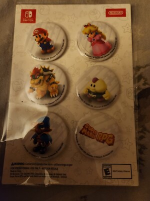 Super Mario RPG buttons pin set Gamestop Exclusive SEALED | eBay