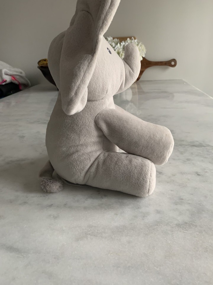 GUND Flappy Elephant Animated 11" Musical Plush Toy Peek-a-boo | eBay UK