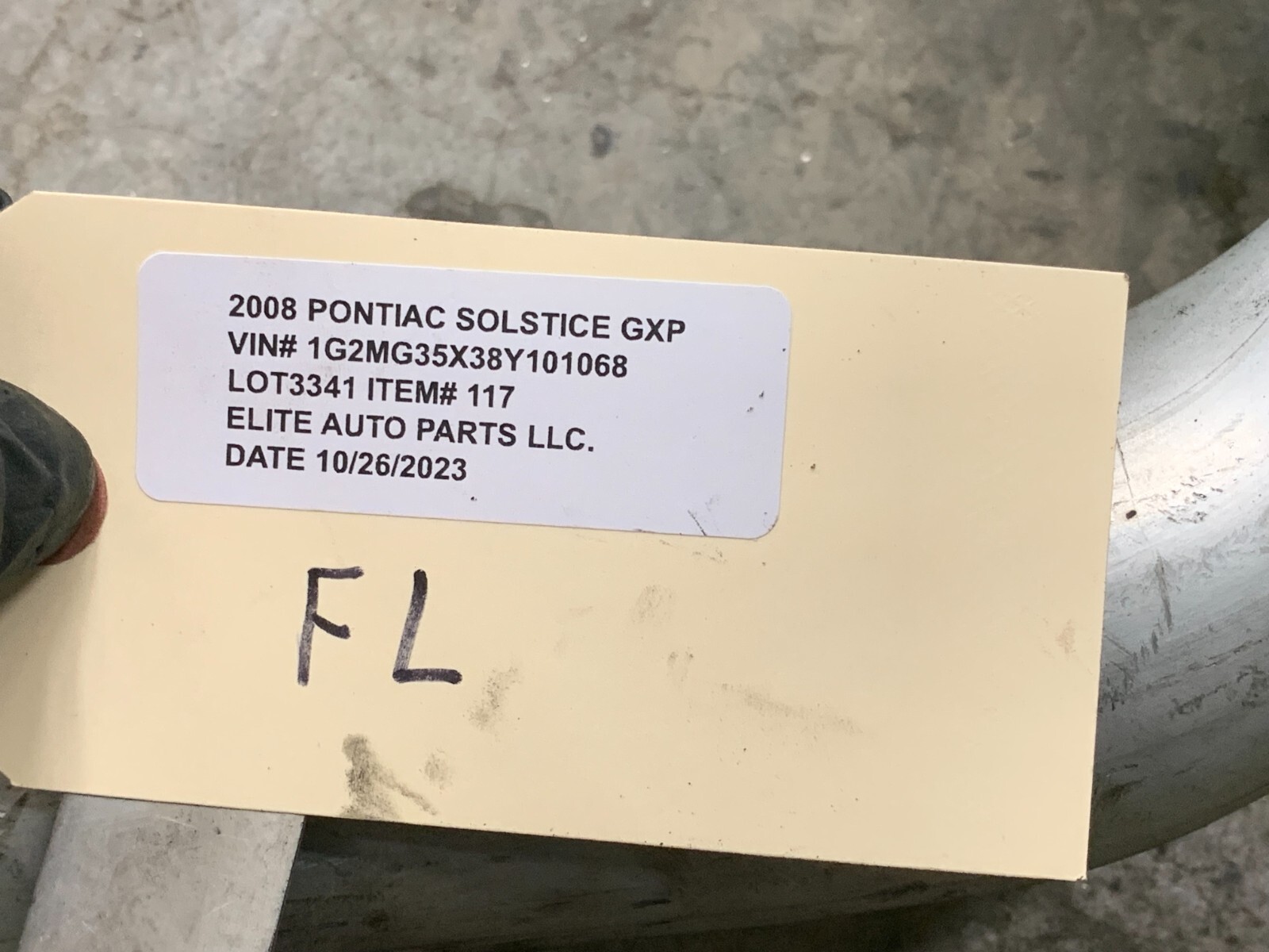 07-10 PONTIAC SOLSTICE -SATURN SKY 2.0L INTERCOOLER FRONT LEFT HOSE ...