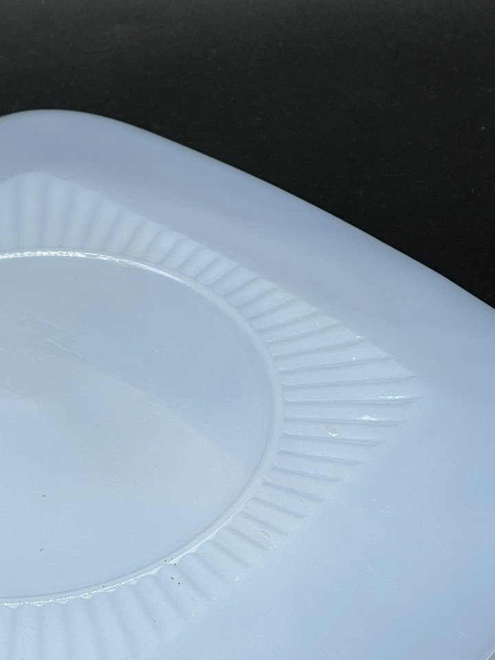 4 Fire King Azurite Blue Charm Glass Luncheon Plate 8.25" Square VTG | eBay