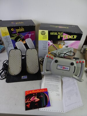 Vintage CH Products Virtual Pilot Pro with Pedals Yoke Flight Sim ...