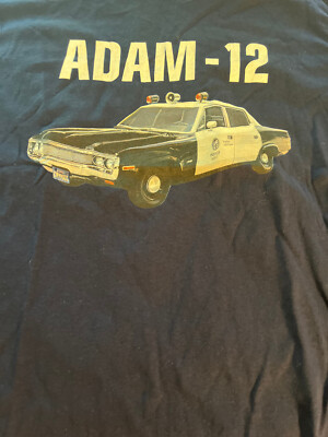 Adam 12 tv show t shirt new w tags 1960's LAPD cruiser design cop drama ...