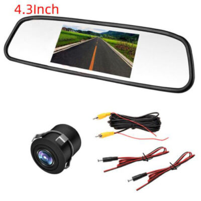 US 4.3" TFT LCD Auto Rear View Mirror Monitor License Plate Backup ...