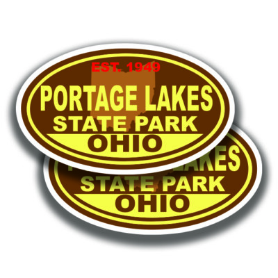 PORTAGE LAKES STATE PARK Stickers 2 Decals Ohio Bogo Car Window RV | eBay