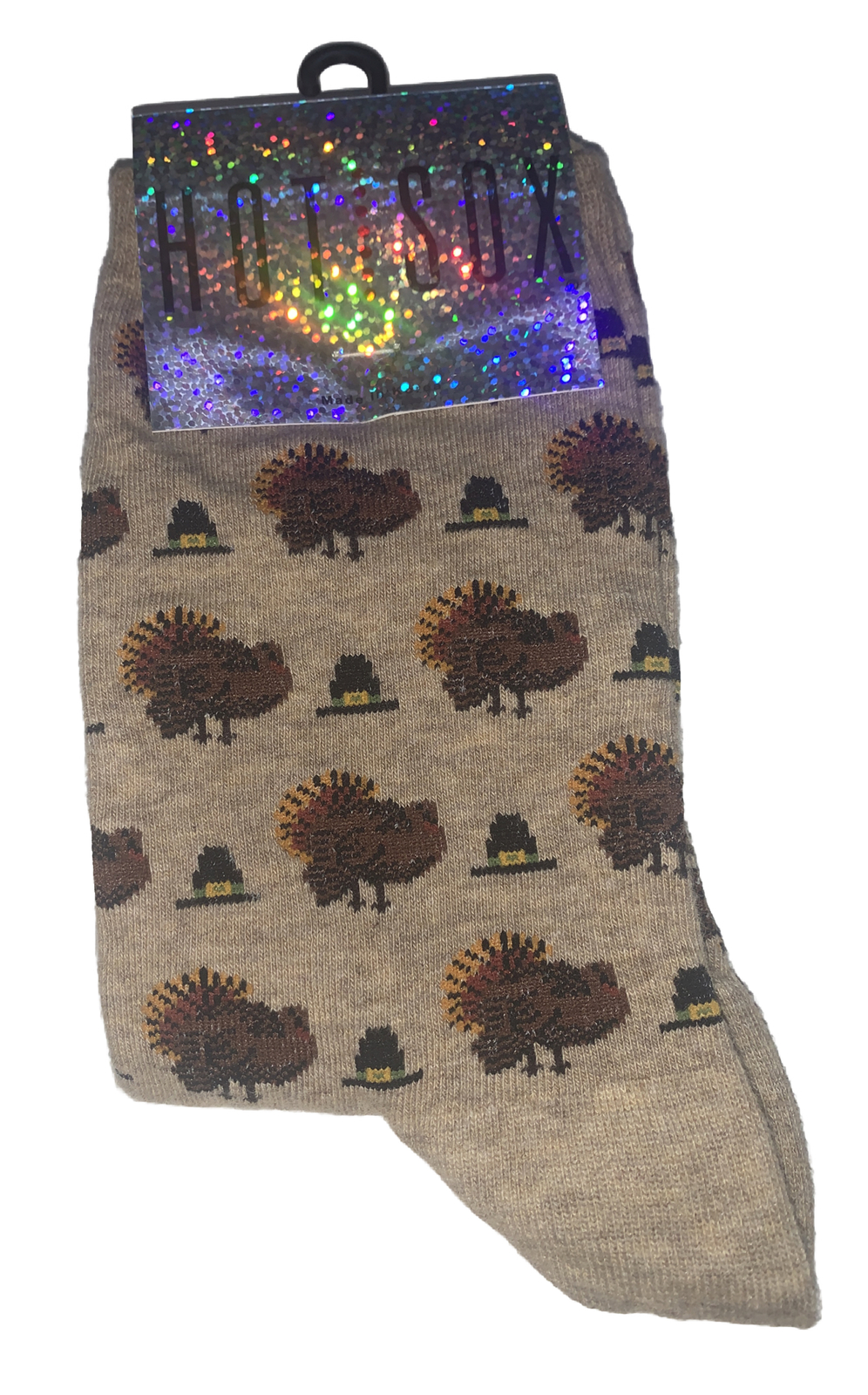 Hot Sox Womens Turkey Crew Socks Thanksgiving Novelty Fits Shoe Size 4 ...