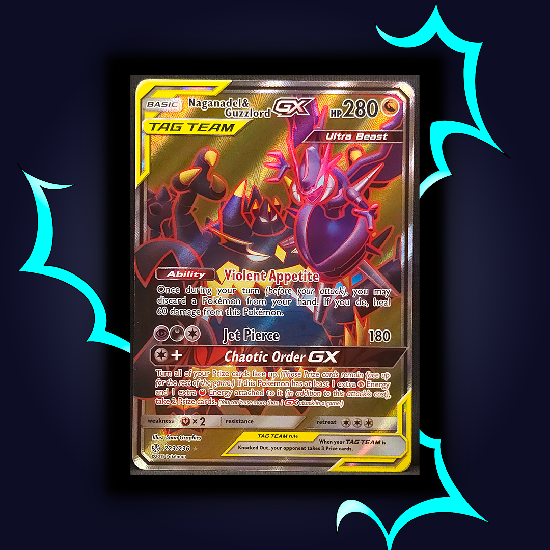 Pokemon TCG Naganadel & Guzzlord GX 223/236 Cosmic Eclipse Full Art | eBay