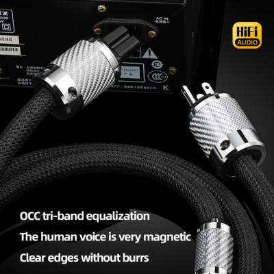 Audiophile Power Cable Cord Gauge 10AWG OCC AC HIFI Audio Amplifier DAC ...