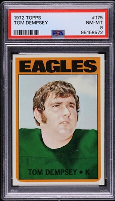 1972 Topps Football Tom Dempsey #175 PSA 8 | eBay