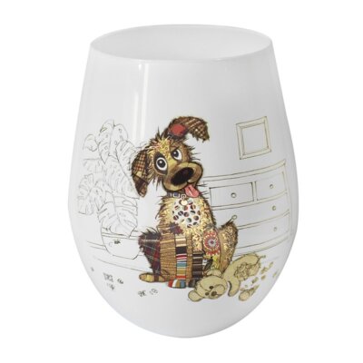 Stemless Glass Bug Art Murphy Mutt Tumbler Cup 580ml Drinkware Novelty ...