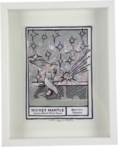 Topps Project 70 Mickey Mantle #77 Original Artwork Joshua Vides Signed ...