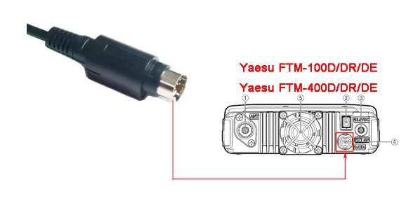 USB Data Cable for Yaesu DR-1XE, DR-2XE FTM-100 FTM-200 FTM-300 FTM-400 ...