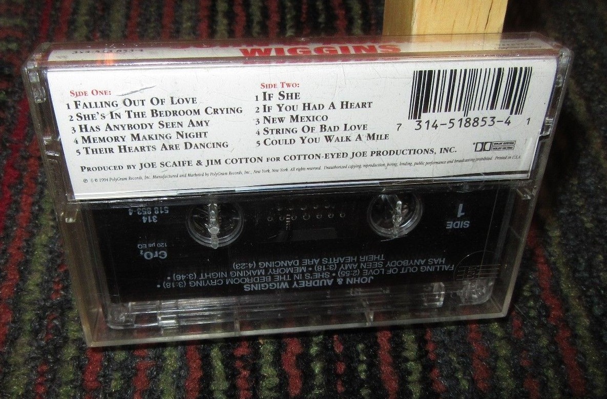 JOHN & AUDREY WIGGINS: SELF TITLED JOHN & AUDREY WIGGINS MUSIC CASSETTE ...