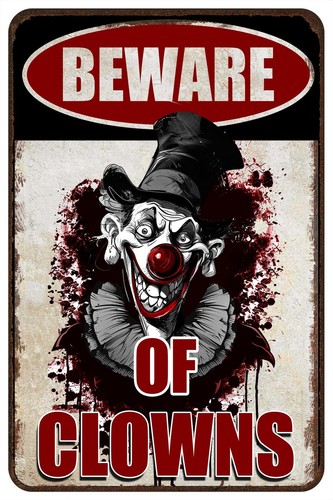 Halloween Signs Clown Decorations Creepy Stuff Scary Decor For Circus ...