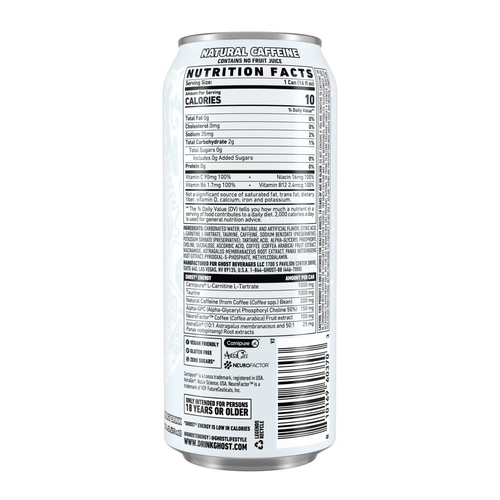 Ghost Energy Drink Original Flavor Workout Legendary Taste 12 Cans 16 ...