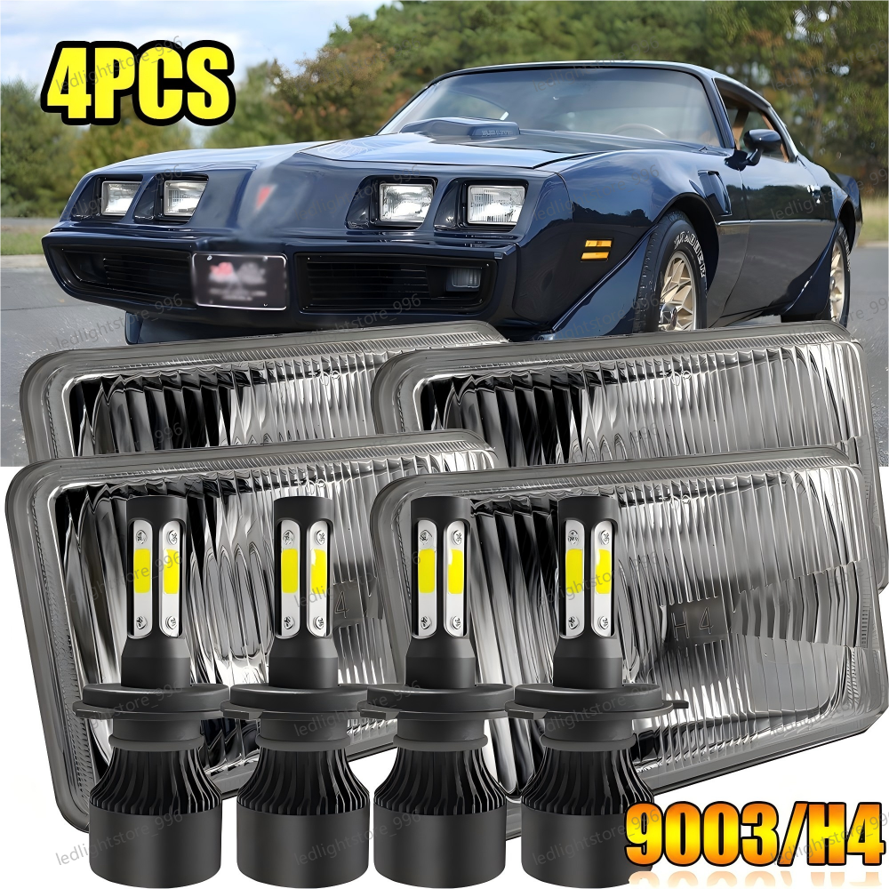 4x For Pontiac Firebird Trans AM 1977 1978 1979 1980 1981 4x6" LED ...