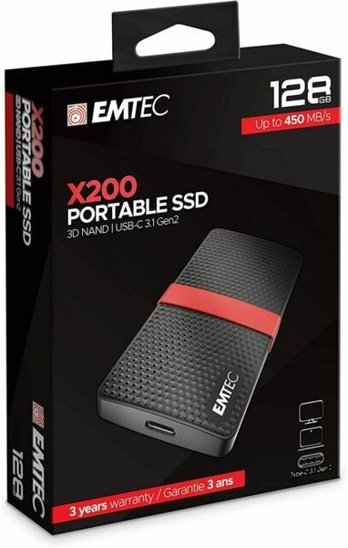 Emtec X200 256 GB,External,2.5 inch (ECSSD256GX200) Solid State Drive ...