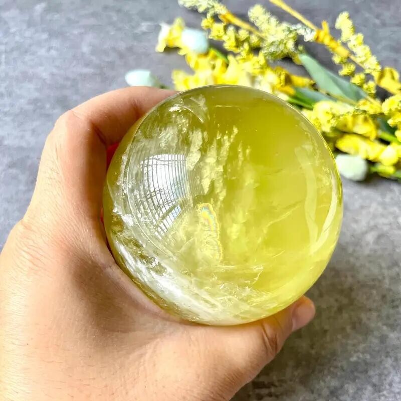 2.76inch-2.95inch Extra Large Size Stunning Lemon Citrine Crystal Ball ...