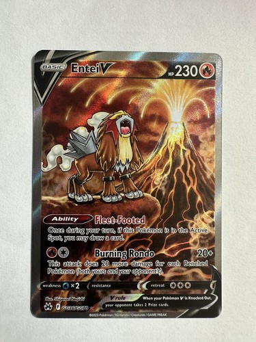 Entei V - GG36/GG70 - Pokemon Crown Zenith Galarian Gallery Ultra Rare ...