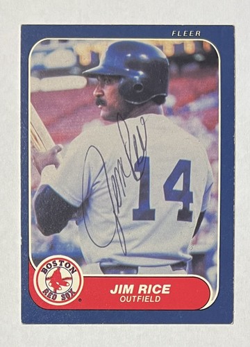 Jim Rice 1986 Fleer Card #358 Auto Autograph - No COA | eBay