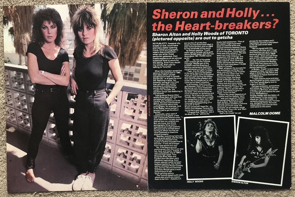SHERON ALTON & HOLLY WOODS / TORONTO - 1982 Full page UK magazine ...