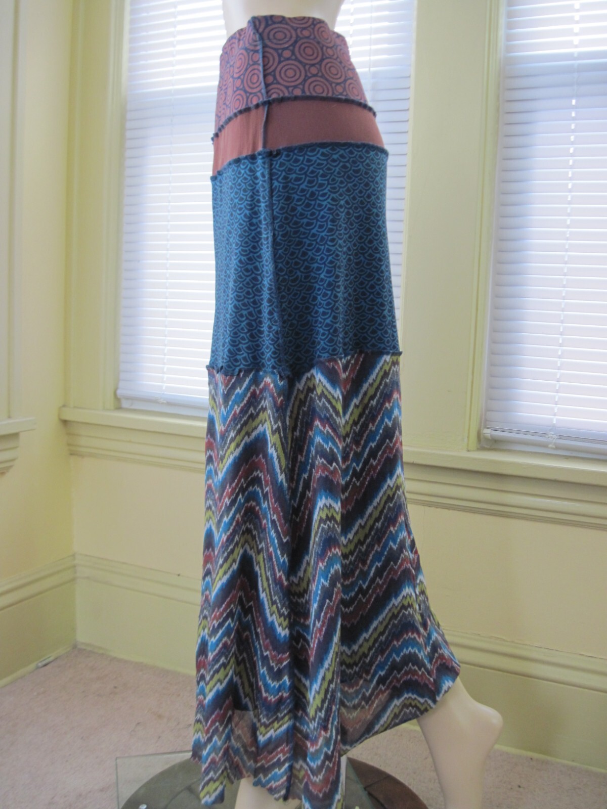 Weston Wear Anthropologie Maxi Skirt Ocean Moss Boho Hippie Stretch ...