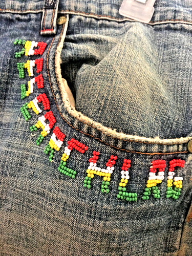 Vintage Roots & Equipment Make Jeans Not War LR Geans Mens Size 36 ...
