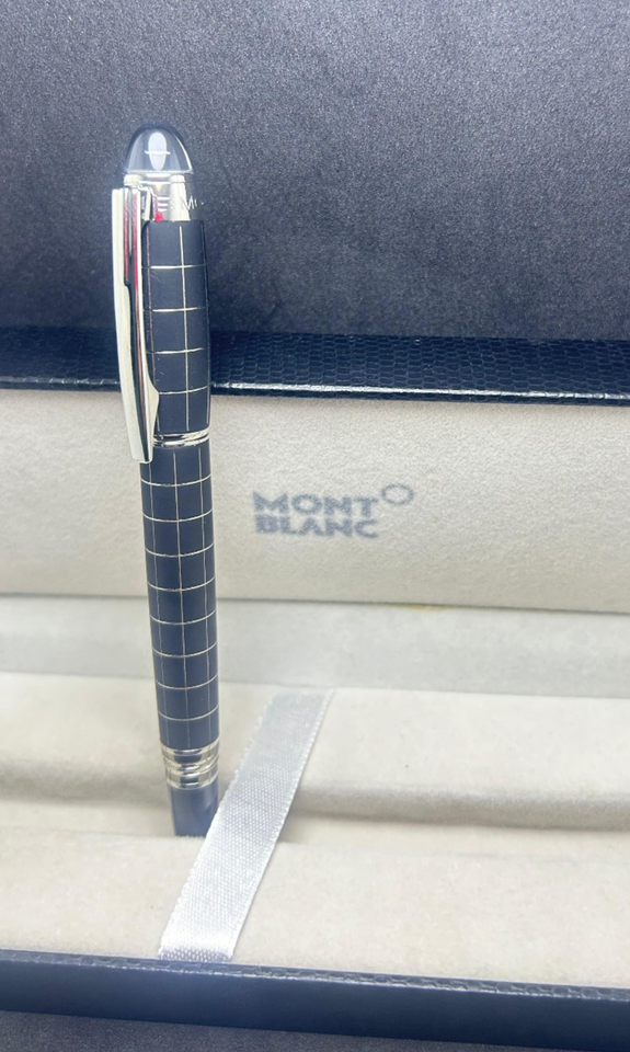 Montblanc Starwalker Roller Check Black Body+Silver Clip Ballpoint Pen ...