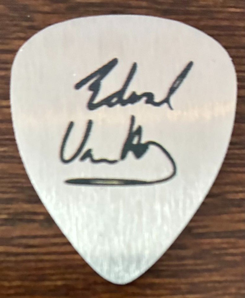 Eddie Van Halen - Steel Guitar Pick - 0.3mm Necklace - RARE!!! | eBay