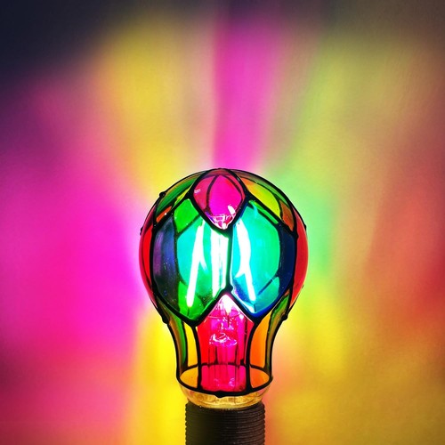 LED Stained Glass Light Bulb Bulbs,4W E26 Base A19 A19(2 PACK), Color ...