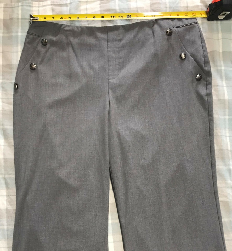 Roz & Ali The Secret Agent Collection Gray Trouser Pants Pre-Owned Size ...