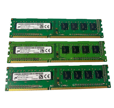 Micron 4GB 1Rx8 PC3-12800U-11-13-A1 DESKTOP RAM CHIPS lot of 3 | eBay