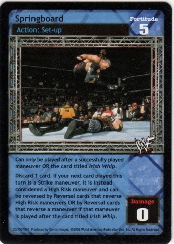 WWE: Springboard [Played] card type Actions Raw Deal Wrestling WWF | eBay