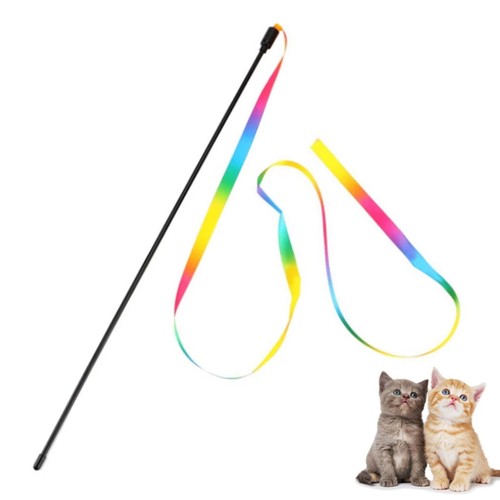 Cat Teaser Wand Cat Wand Toy For Indoor Cat Interactive Cat Teaser Wand ...