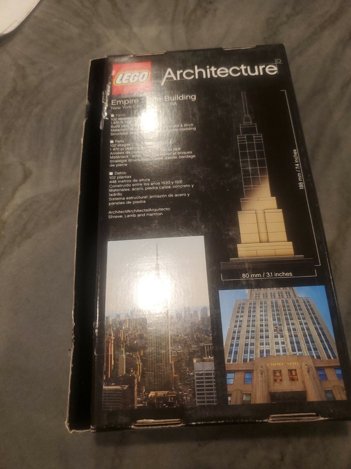 Lego Architecture 21002 Empire State Building Brand New in Open Box ...