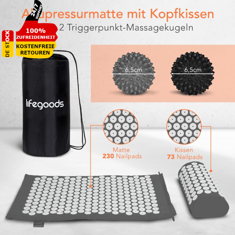 Akupressurmatte Massagebällen Shakti-Matte Shakti Matte Massagematte ...