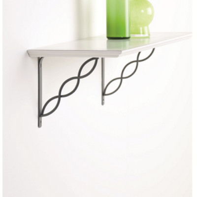 Scroll 145 Pewter Wall Mounted Shelf Brackets 14.5x14.5cm Metal – Set ...