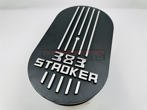 15"x2" 383 Stroker Logo Black Bowtie Aluminum Washable Air Cleaner ...