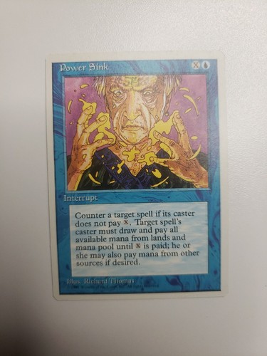 Power Sink MTG Vintage 1995 Blue Interrupt Card Magic the Gathering | eBay