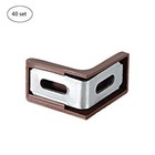Luckycivia 40 Pack Metal Plastic L Shaped Angle Bracket, L Shape Cover ...