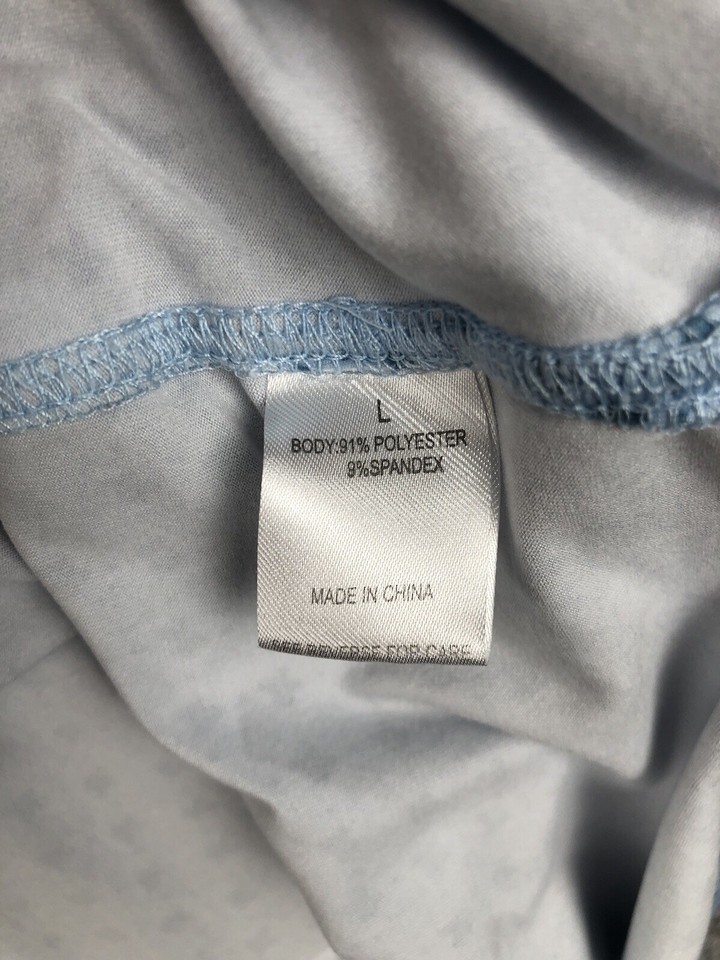 Burlebo Mens Large Polo Shirt Blue Texas AOP Performance Stretch Golf ...