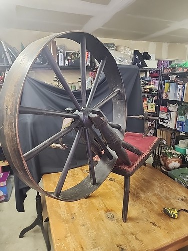 ANTIQUE Wooden SPINNING WHEEL with 28" Wheel Mid 1800's All Original ...