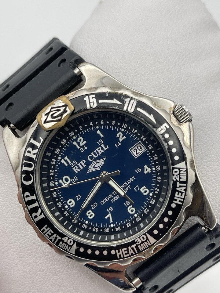 Rare RIP CURL Ocean Technology Surf Watch 100M Water Resistant Blue Dial | eBay