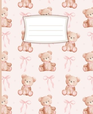 Super Cute Preppy Aesthetic Composition Notebook With Pink Bows & Teddy ...