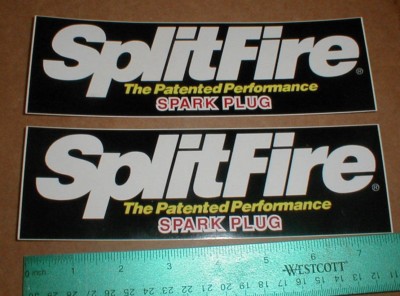 SplitFire Spark Plugs Glow Plugs 8" Hot Rod drag racing Sticker decals ...