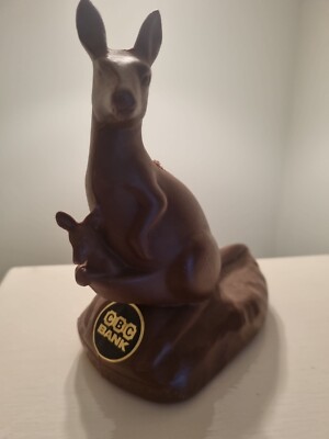 CBC Bank Brown Kangaroo Money Box V RARE Collectable - Very Hard to ...