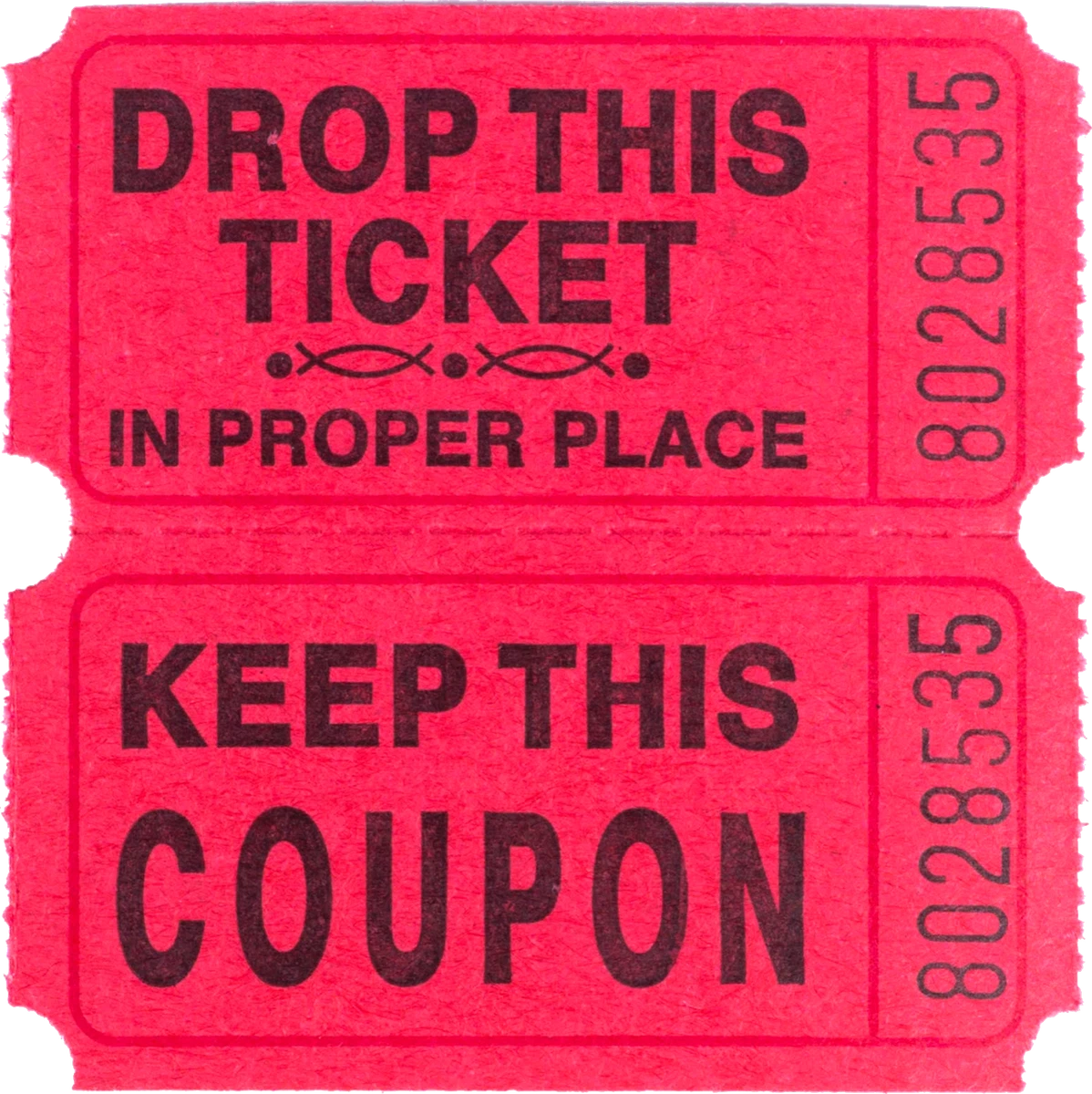 Red Raffle Ticket