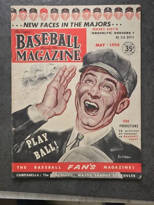 VINTAGE ~ Baseball Magazine (May 1956) Cover: New Faces in the Majors ...