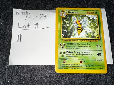 Beedrill 17/102 - Base Set Unlimited -Non-Holo Pokemon Card - LP/MP ...